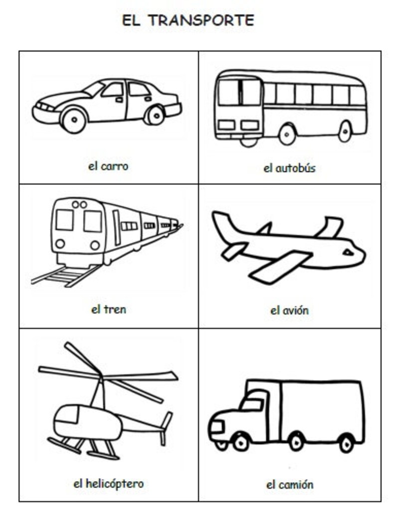 Printable Spanish Picture Dictionary / Coloring Book for Beginners - Etsy