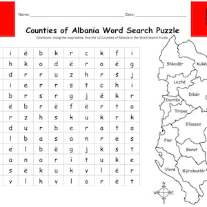 Geography Word Search Puzzles With Maps Printable Bundle - Etsy