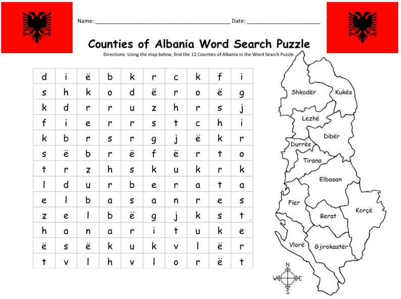 Geography Word Search Puzzles With Maps Printable Bundle - Etsy