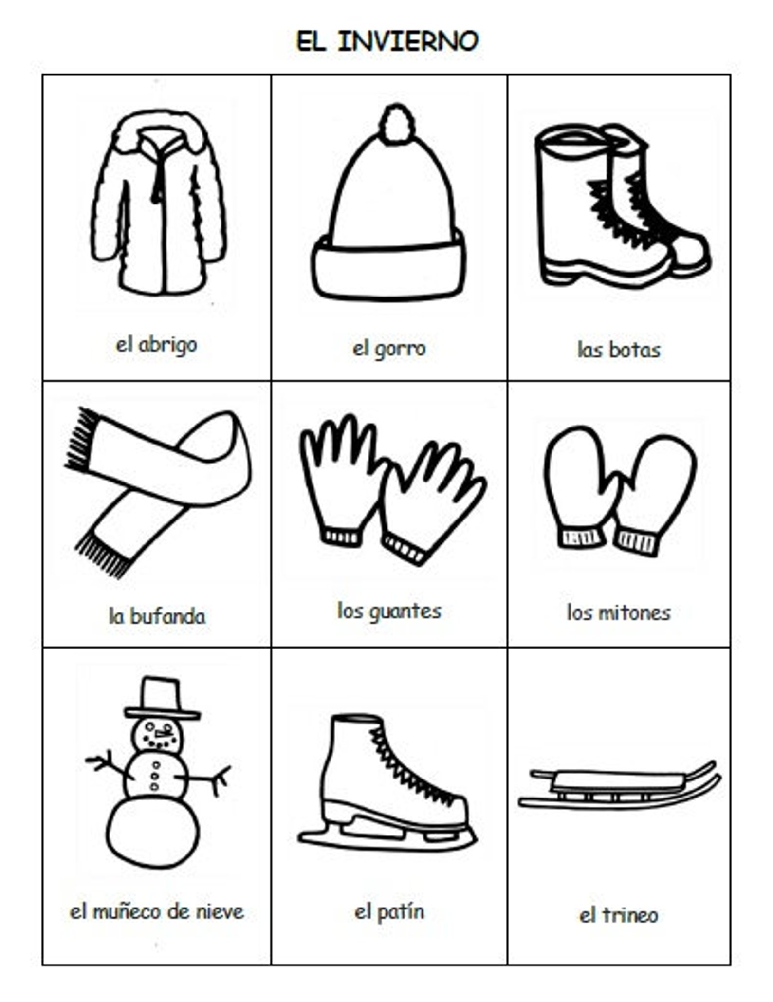 Printable Spanish Picture Dictionary / Coloring Book for Beginners - Etsy