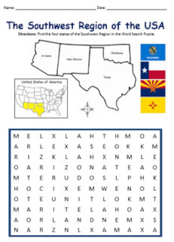 Toys & Games Puzzles Games & Puzzles 5 Regions United States Geography ...