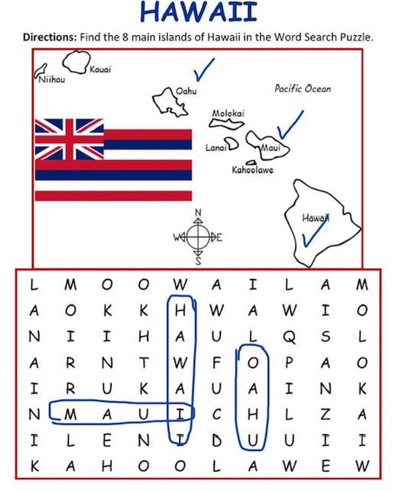Geography Word Search Puzzles With Maps Printable Bundle - Etsy