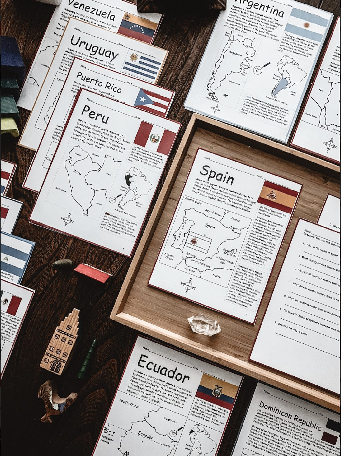 Spanish Speaking Countries of the World Printable Worksheets - Etsy