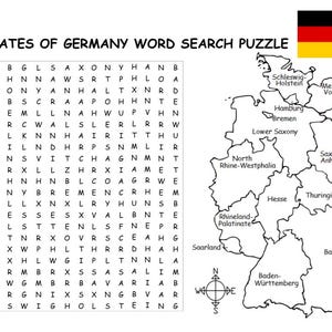 Germany States and Capitals Printable Activities - Etsy