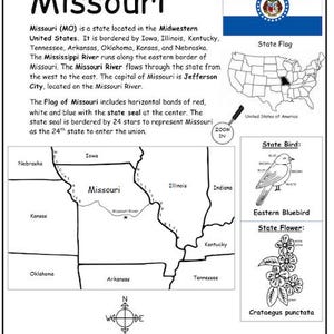 50 States of the USA Printable Worksheets Bundle - Etsy