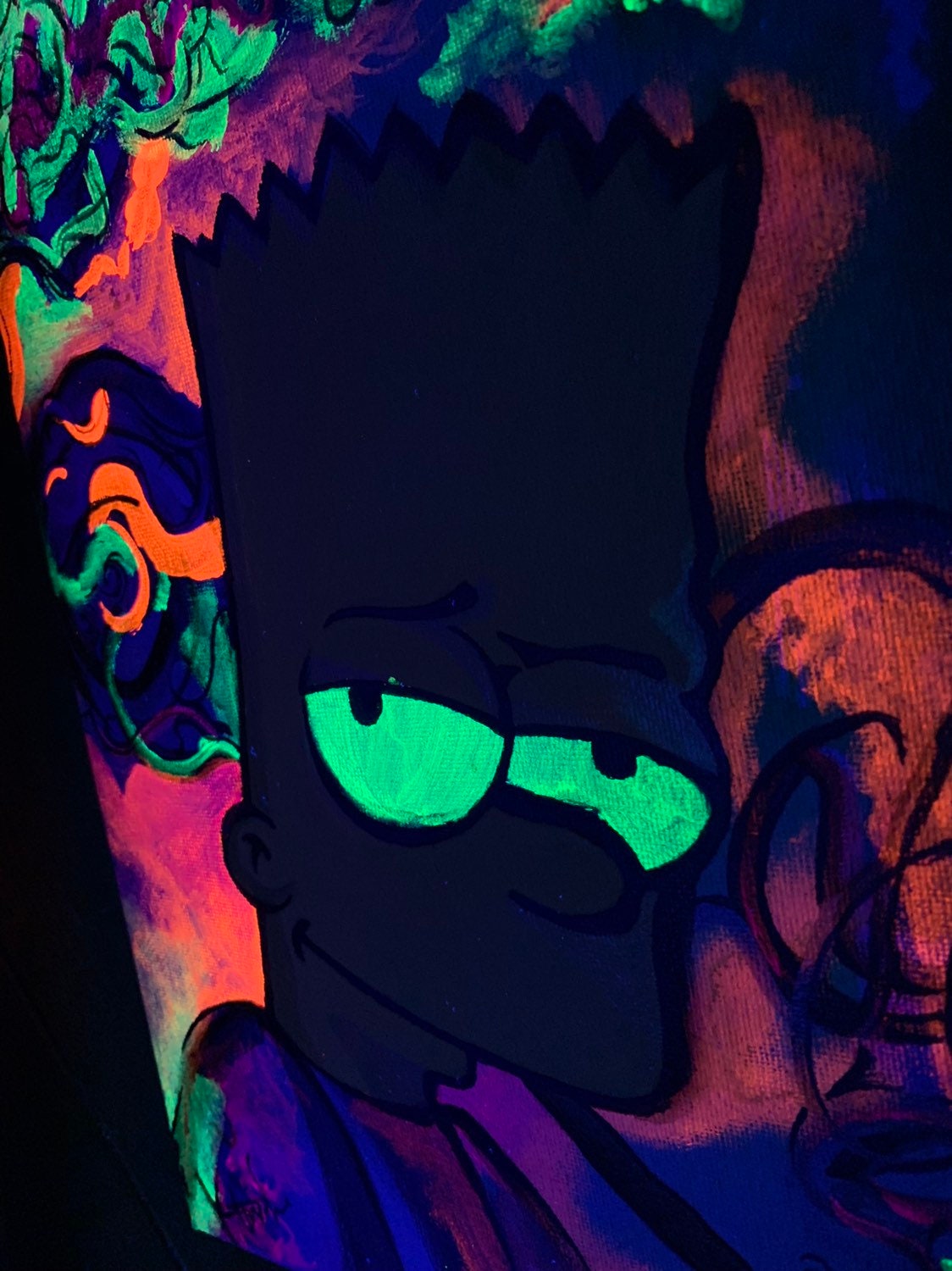 Blacklight Cartoon Portrait Art - Etsy Singapore