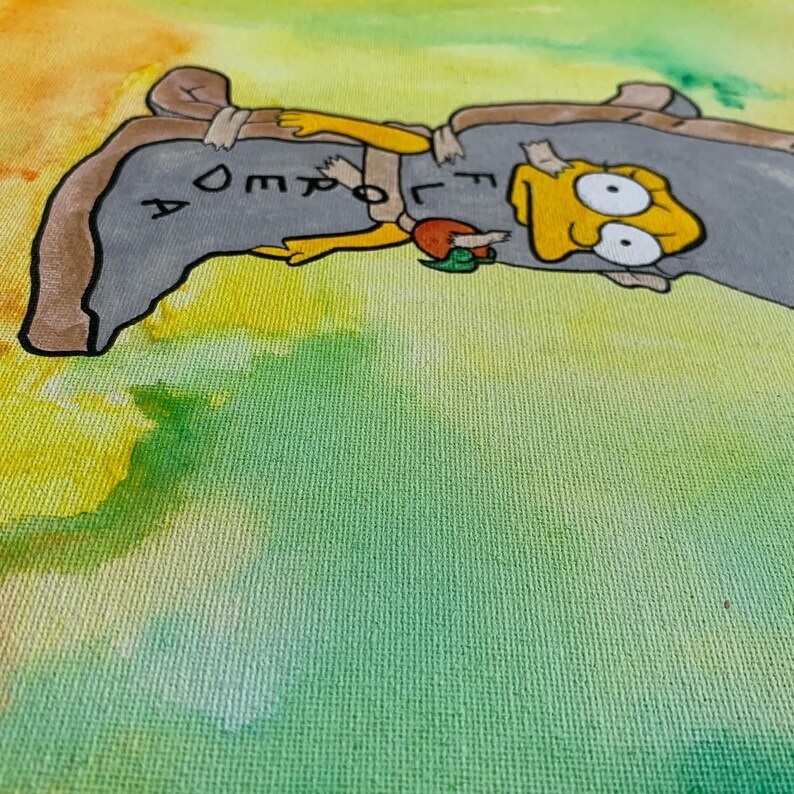 Custom Cartoons on Canvas - Etsy