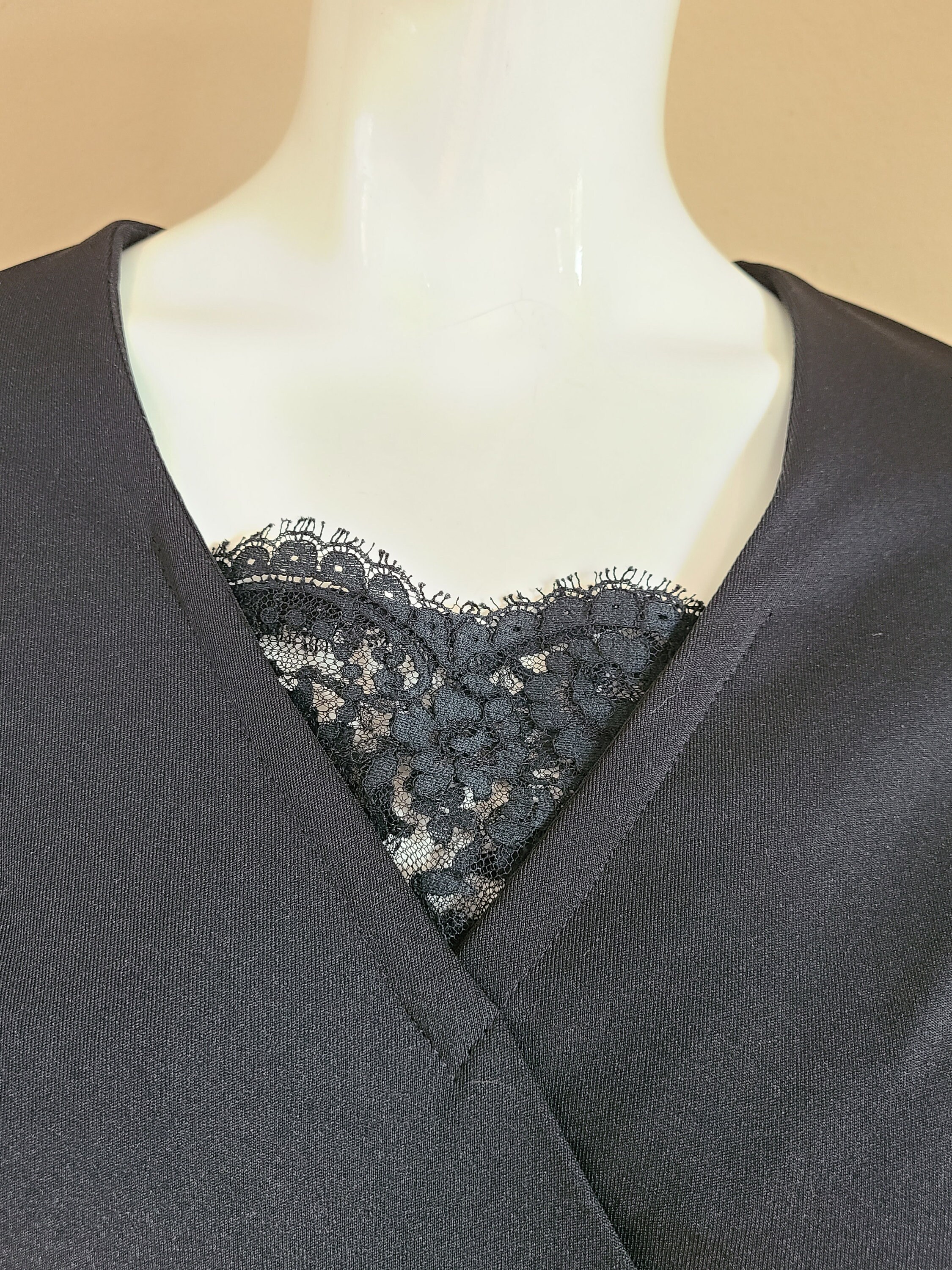 60s Gown, Black Long Mod Dress, Volup, Lace Front Inset - Etsy