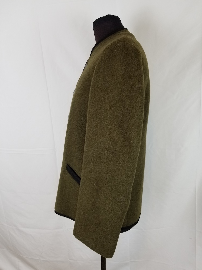 Vintage German Wool Coat, Lederhosen Style, Oktoberfest, Munich Green ...