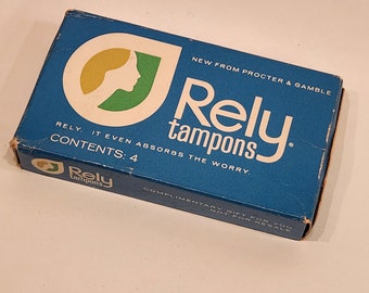 70s Tampons in Original Box, New, Prop Feminine Hygiene, Tampax, 4 ...
