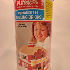 70s Playskool Building Blocks, Ages 5-10 Years, Vintage, Apprentice Set ...