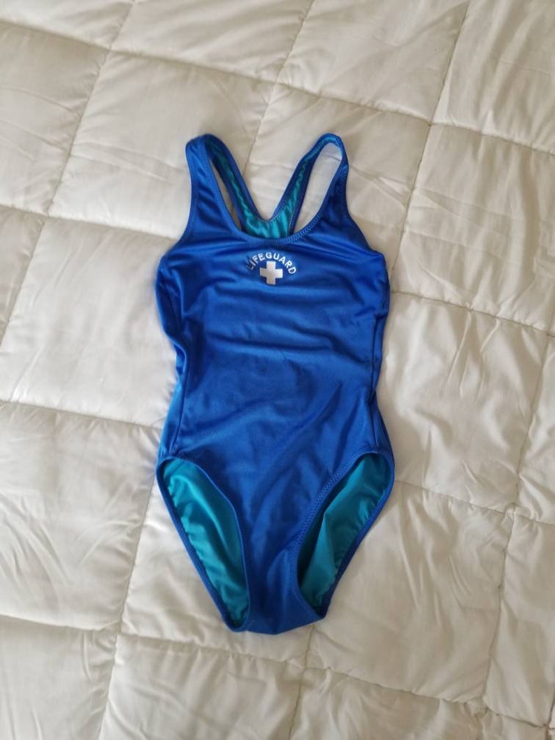 Vintage Lifeguard Swimsuit, Bathing Suit, Swim, Medium, Blue - Etsy