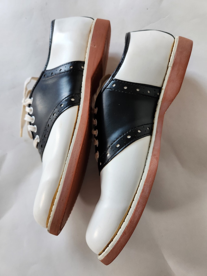 Deadstock New Vintage Saddle Shoes, Size 7 1/2, Orange Sole, Sears ...