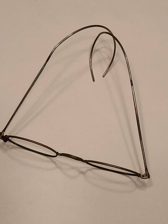 Antique Wire Rimmed Glasses Ben Franklin Style 1800 Gem