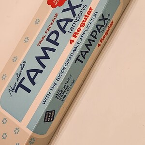 70s Tampons in Original Box, New, Prop Feminine Hygiene, Tampax, 4 ...
