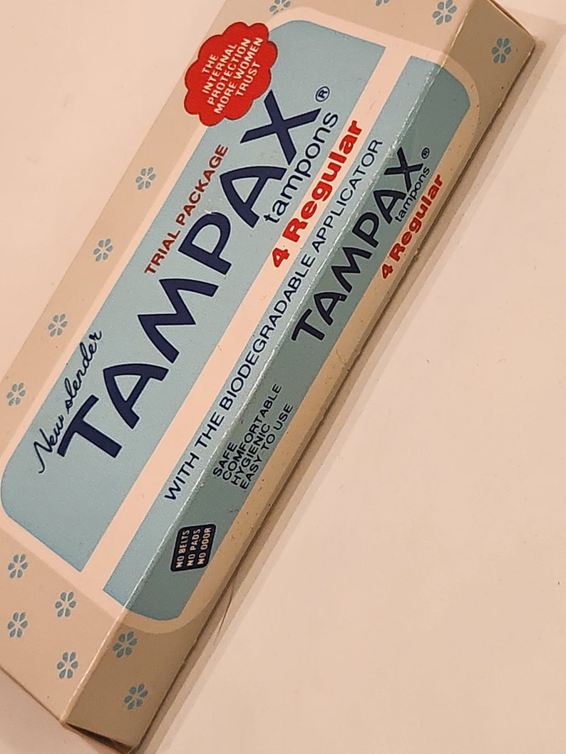 70s Tampons in Original Box, New, Prop Feminine Hygiene, Tampax, 4 ...
