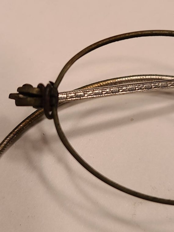 Antique wire rimmed glasses, Ben Franklin style, 1800… - Gem