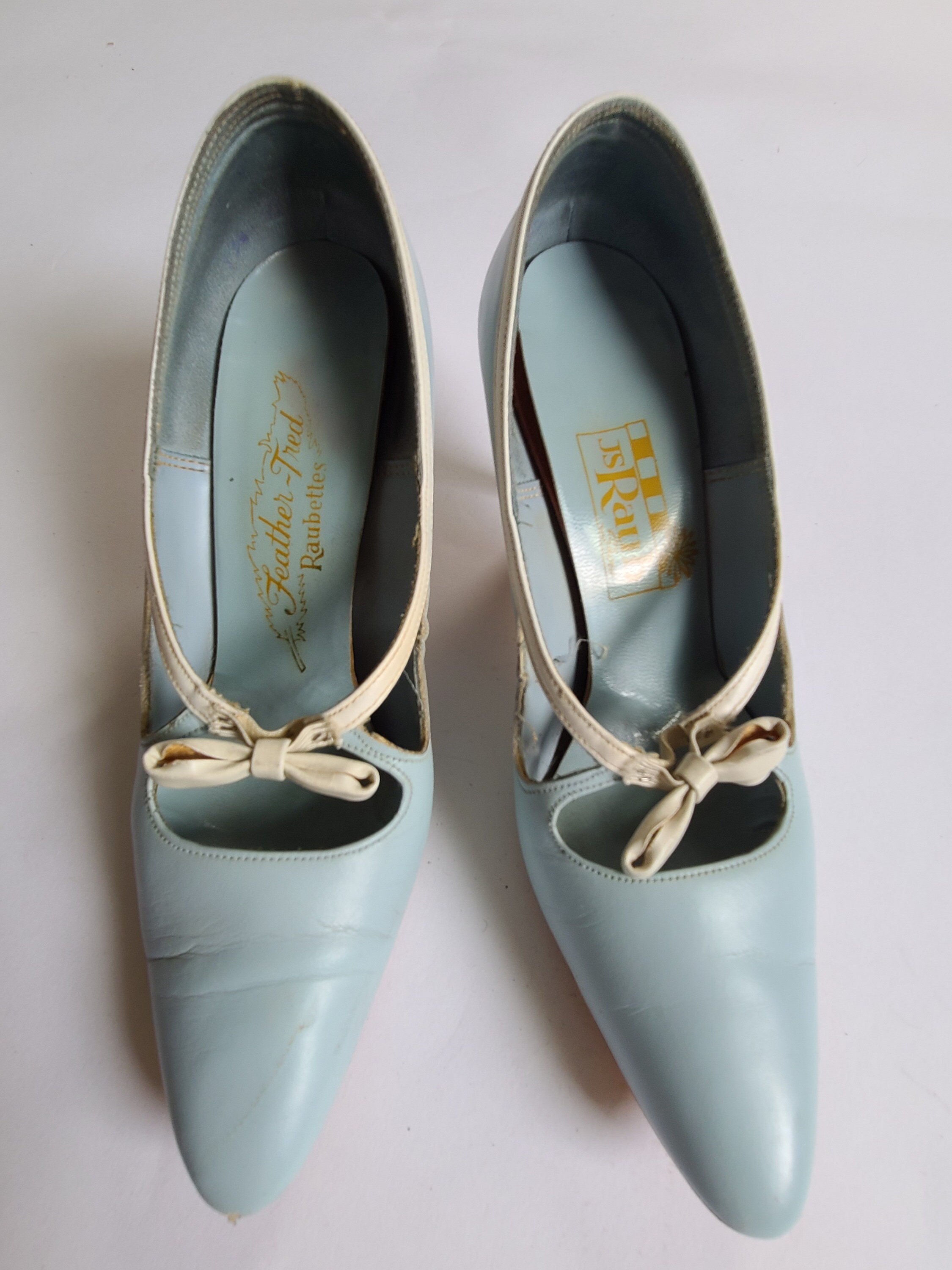 50s Stiletto Vintage Pumps Size 5 Baby Blue Heels JS Raub - Etsy