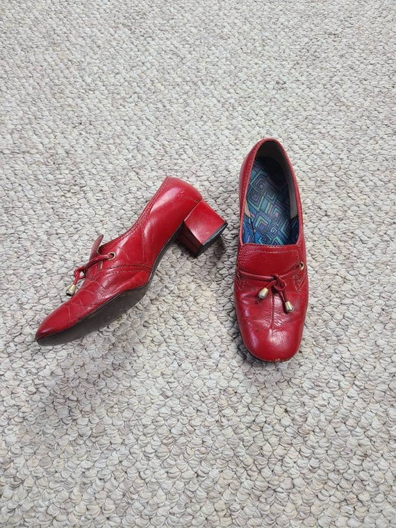 Red Pumps Heels Vintage 90s Wedding Pumps Red Heels S… - Gem