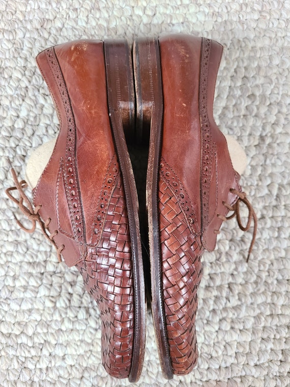 80s Italian mens loafers, island style, leather and w… - Gem