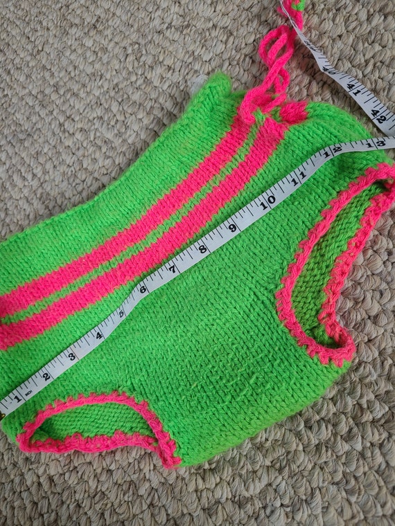 60s bikini, hand knit, bathing suit, child or very sm… - Gem