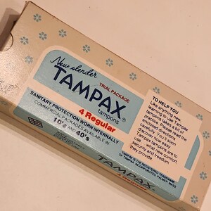 70s Tampons in Original Box, New, Prop Feminine Hygiene, Tampax, 4 ...