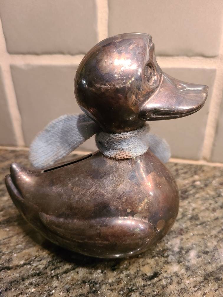 Duck Bank, Vintage Early 70s, Silver Plate, Denmark - Etsy