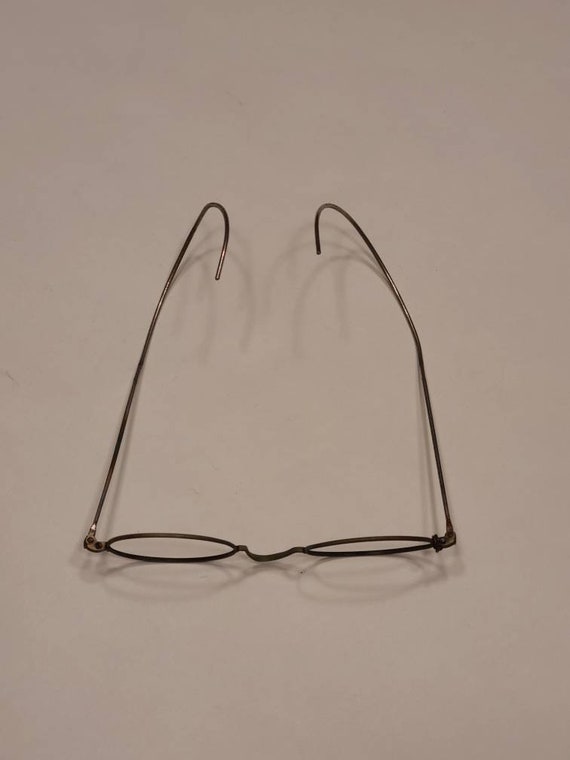 Antique Wire Rimmed Glasses Ben Franklin Style 1800 Gem