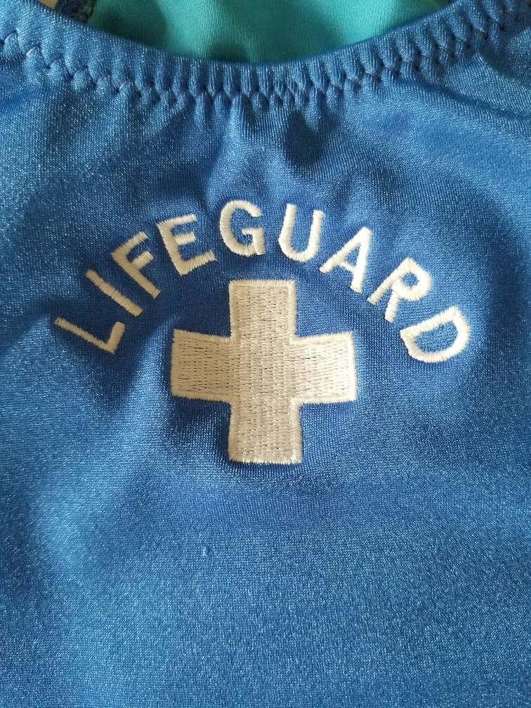 Vintage Lifeguard Swimsuit Bathing Suit Swim Medium Blue - Etsy