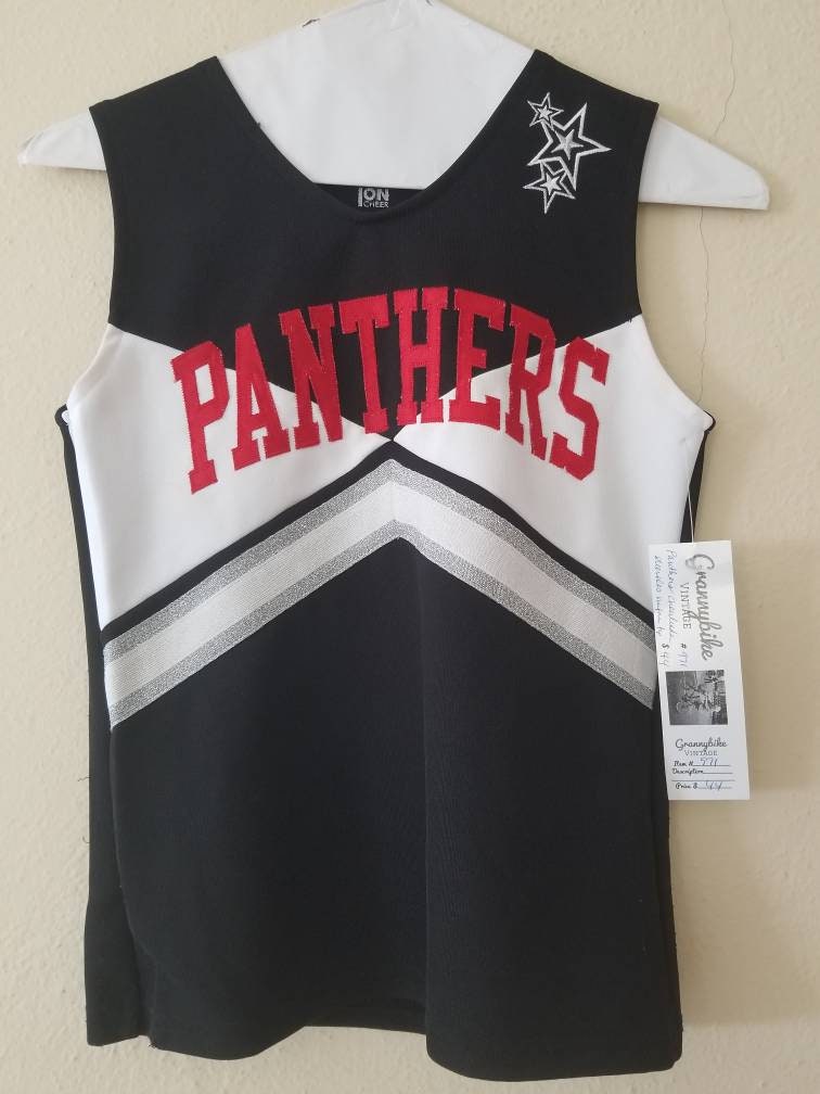 Panthers Cheerleader Top, Cheerleading Uniform, Cheer, Youth Large ...