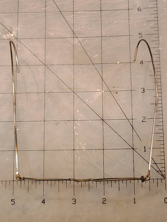 Antique wire rimmed glasses, Ben Franklin style, 1800… - Gem