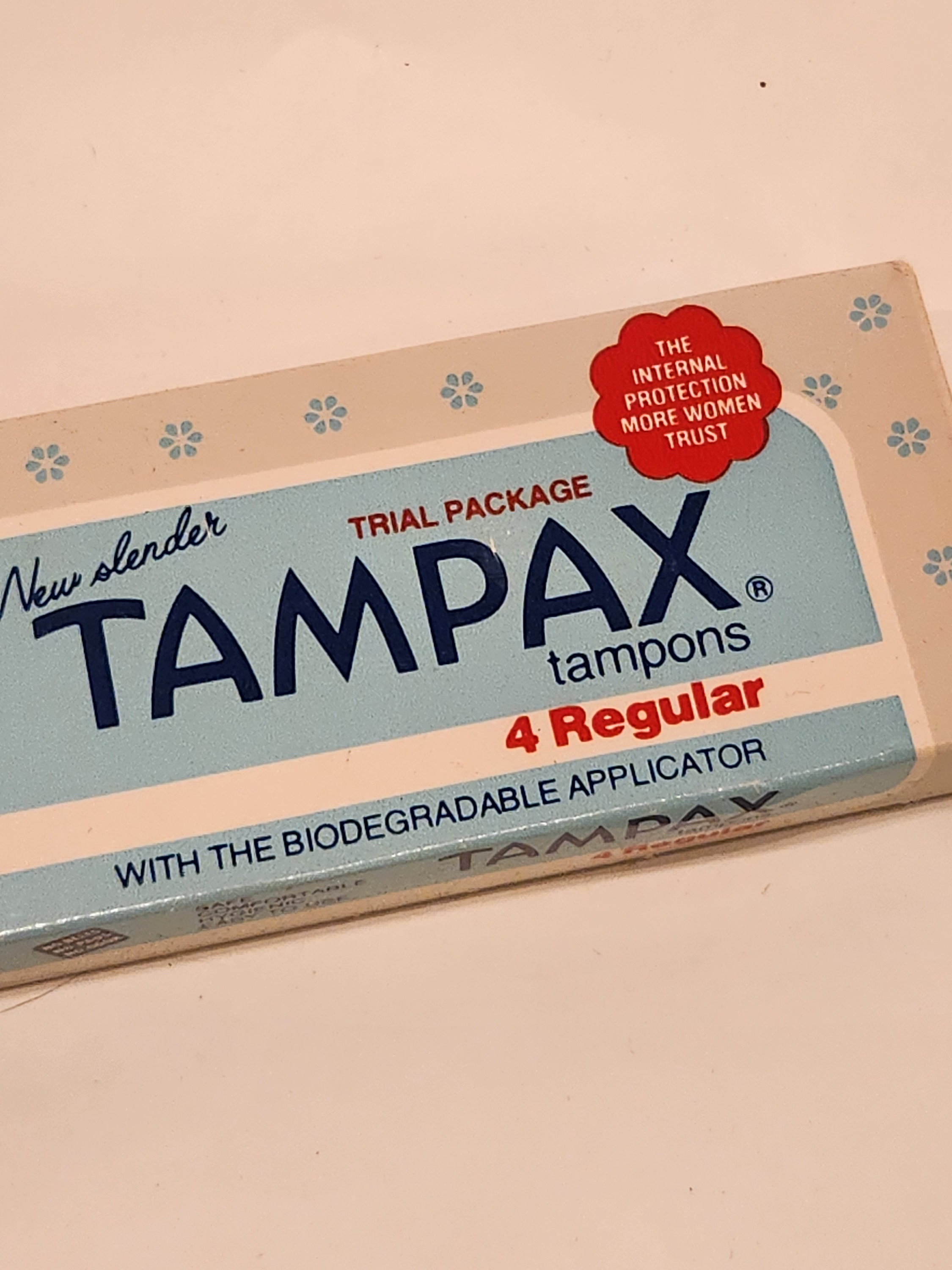 70s Tampons in Original Box, New, Prop Feminine Hygiene, Tampax, 4 ...