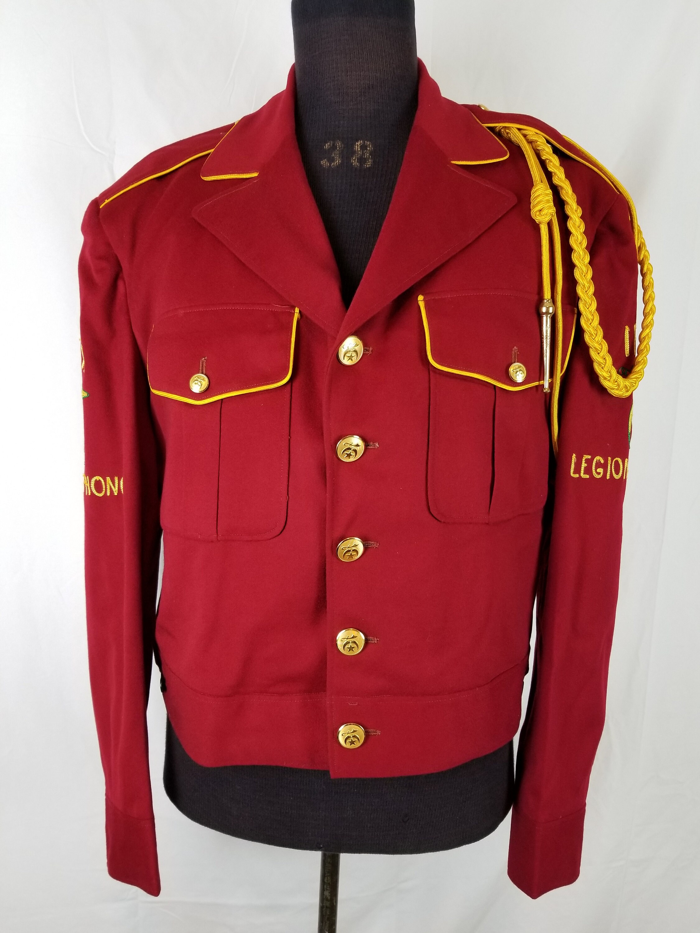Vintage Irem Shrine Legion of Honor Burgundy Jacket 48 George Gregory ...
