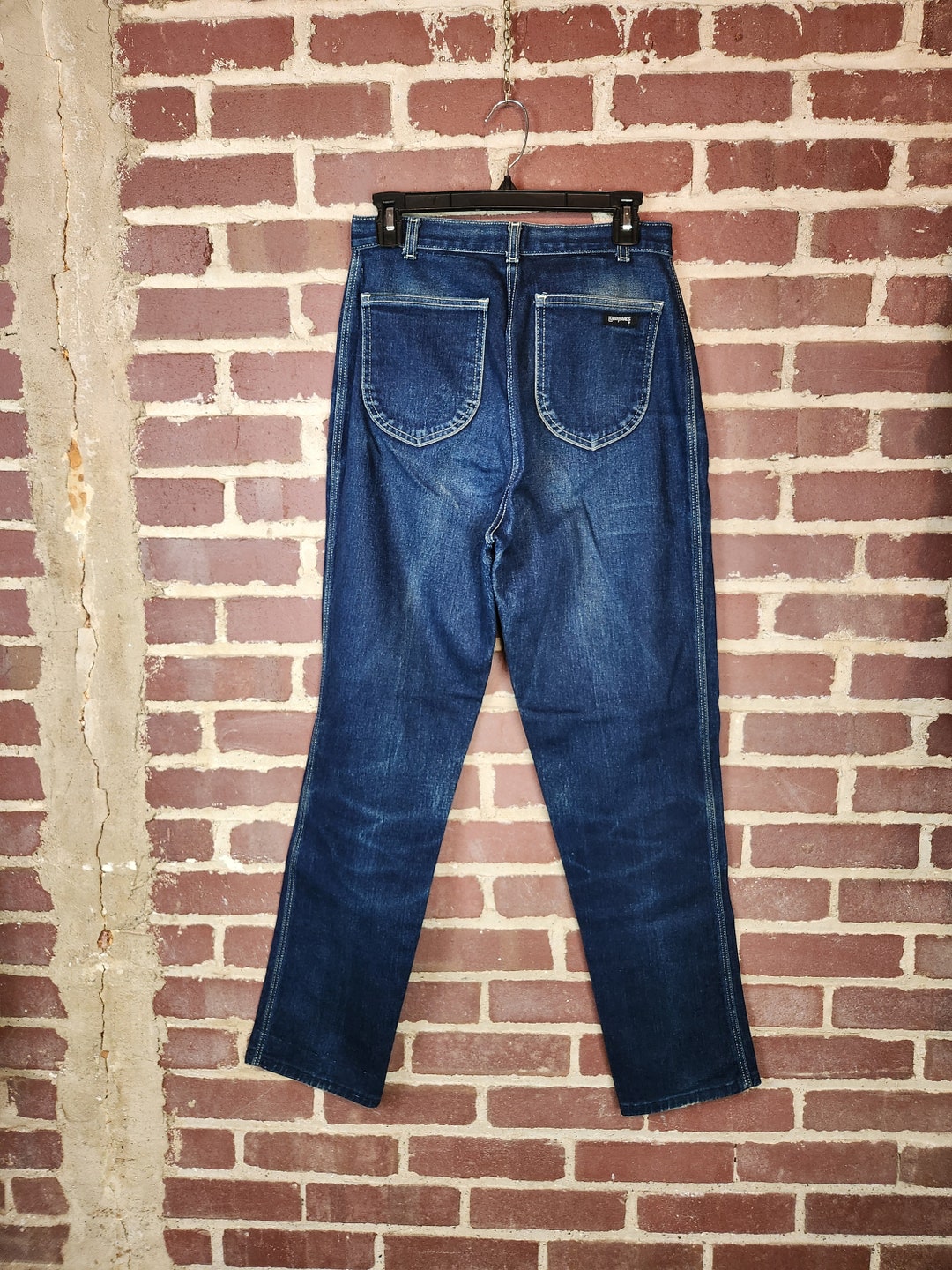 70s Jeans, Ladies 10, Dark Wash, Blue, Tapered, Lord Isaacs, 28x31 - Etsy