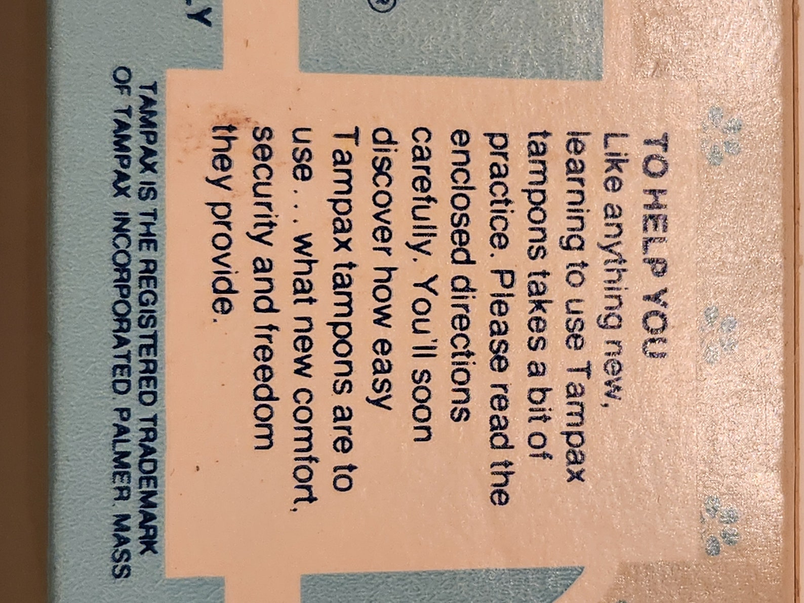 70s Tampons in Original Box, New, Prop Feminine Hygiene, Tampax, 4 ...