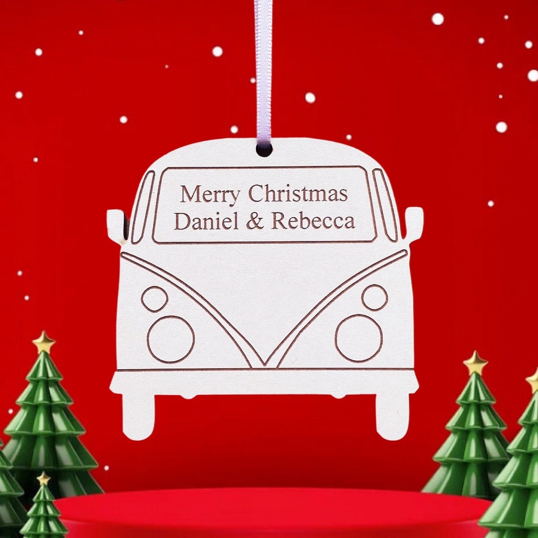Hanging Camper Van Christmas Tree Decoration. Wedding Plaque Valentine ...