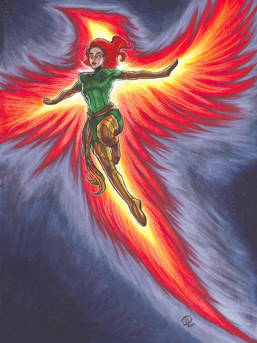 X-men Pheonix Original Art - Etsy