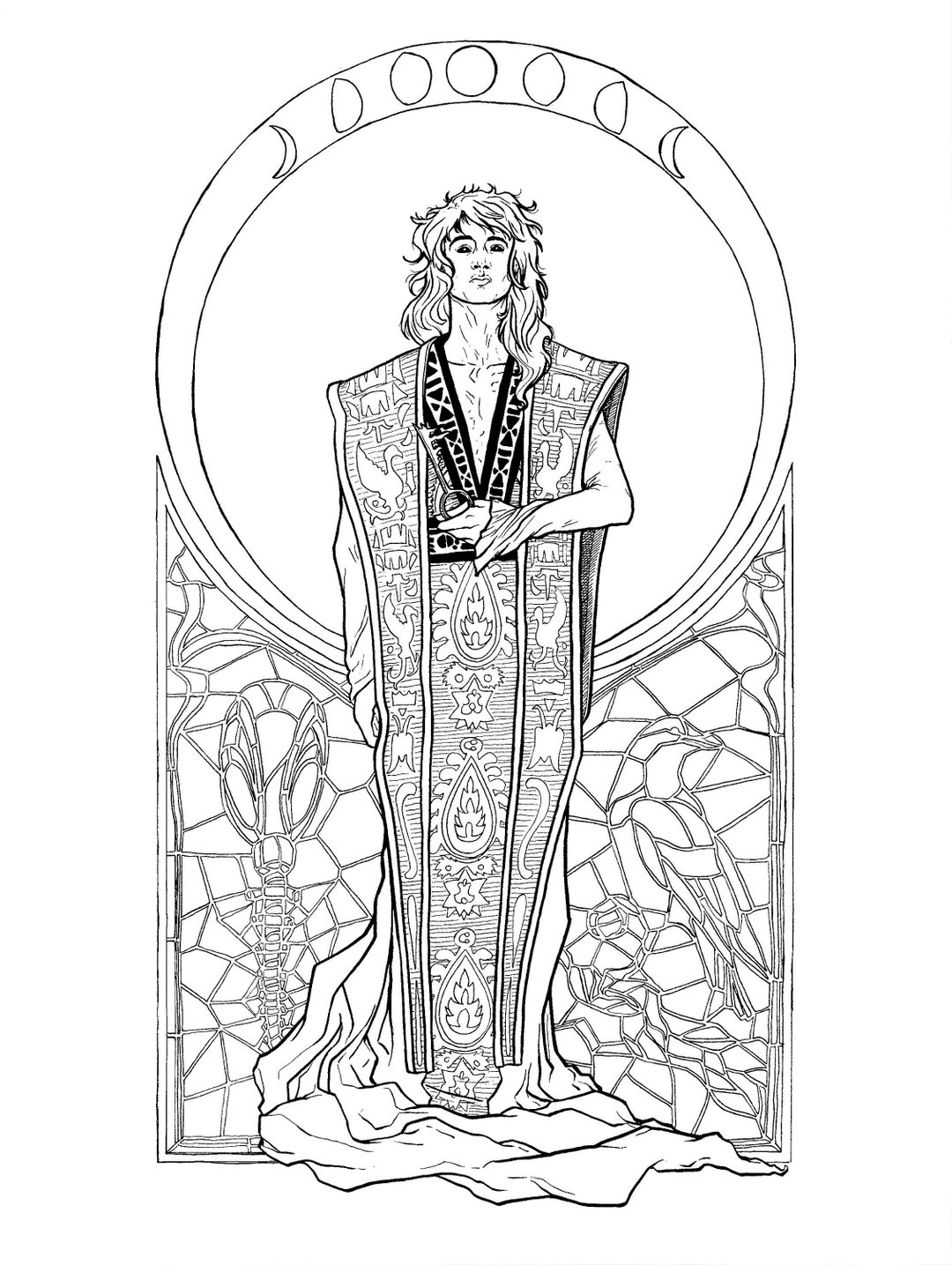 Morpheus With the Key to Hell Coloring Page Download - Etsy