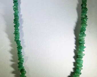 Green bead necklace | Etsy