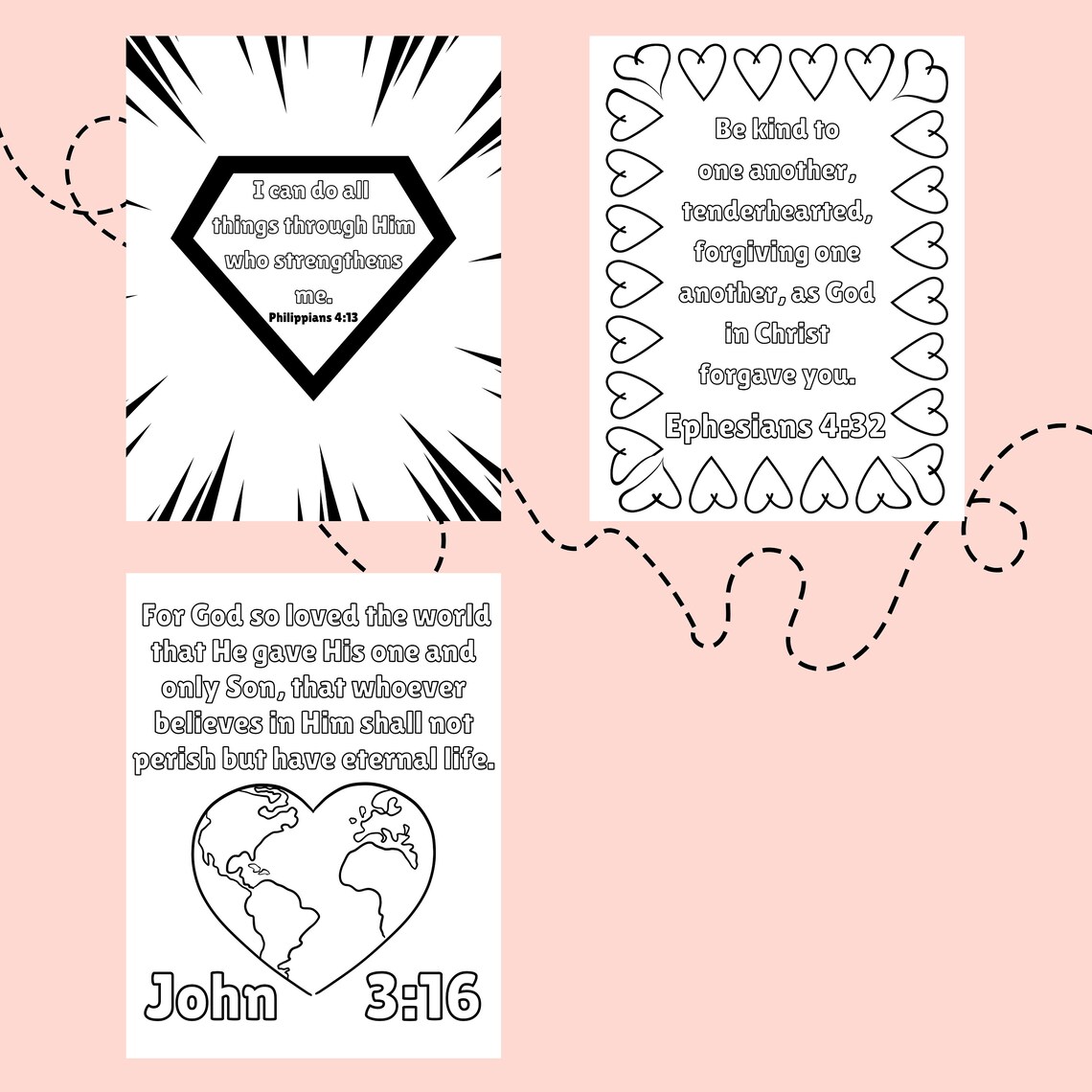 Printable Bible Verse Coloring Pages (20 Count) - Etsy