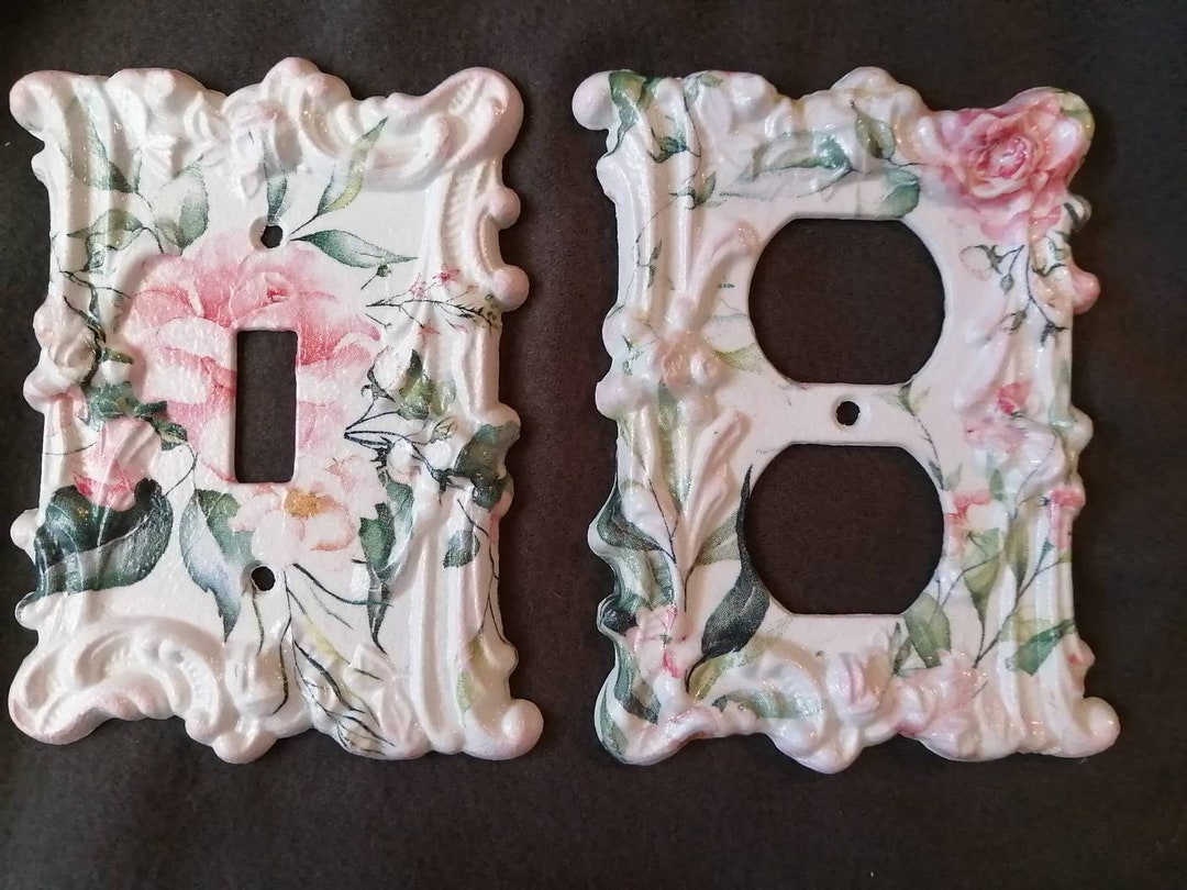Wall Switch Plate Set Switch Plate Set Switch Plates Shabby - Etsy