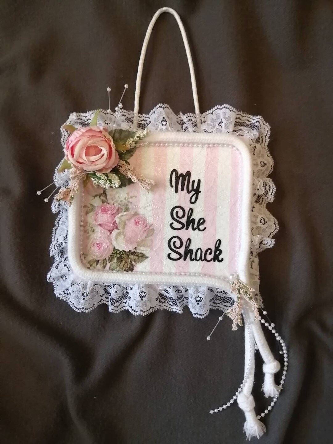 She Shack Sign, Shabby Chic Decor, Shabby Chic She Shed, Wall Hanging ...