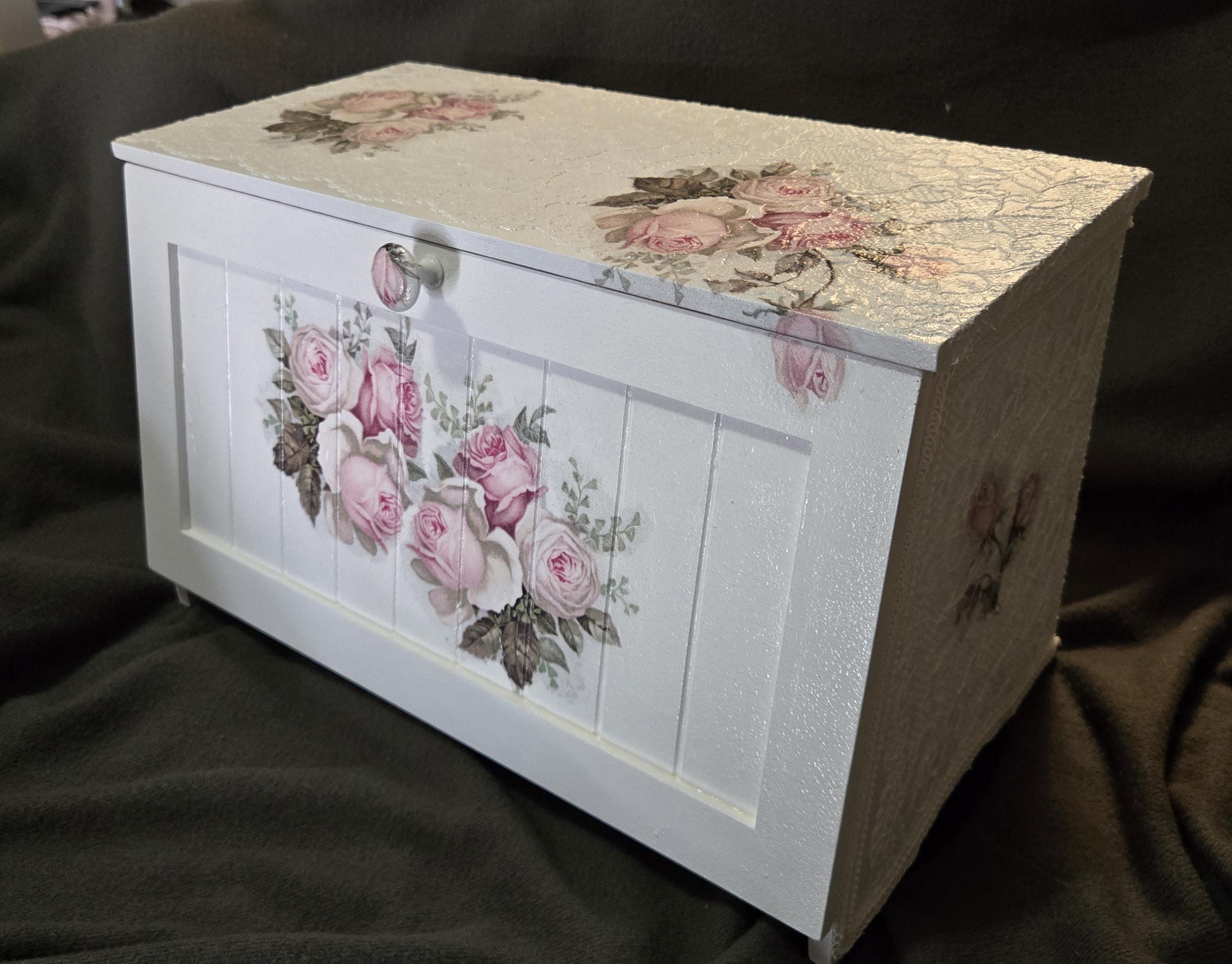 Breadbox, Shabby Chic Breadbox, Wood Breadbox, Shabby Chic Decor, Shabby Chic Bathroom, Shabby ...
