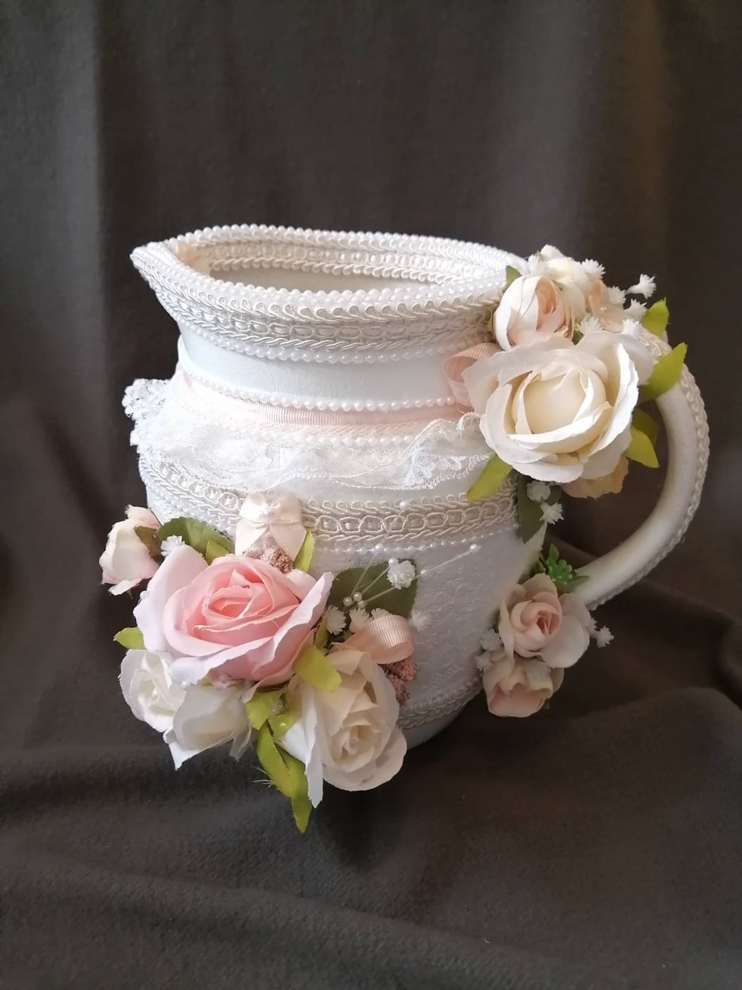 Shabby Chic Decor, Shabby Chic Bathroom, Pitcher, Shabby Chic Pitcher ...