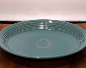 Vintage Homer Laughlin Fiestaware Turquoise Oval Serving Platter Genuine Fiesta Stamp Excellent ...