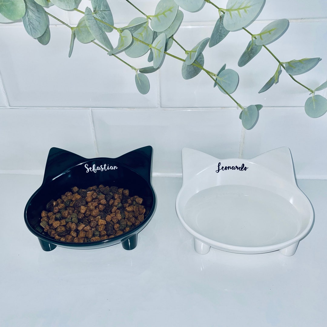 Personalised Cat Bowl Cat Bowl Non Skid Cat Bowl Cat Shape Bowl Cat ...