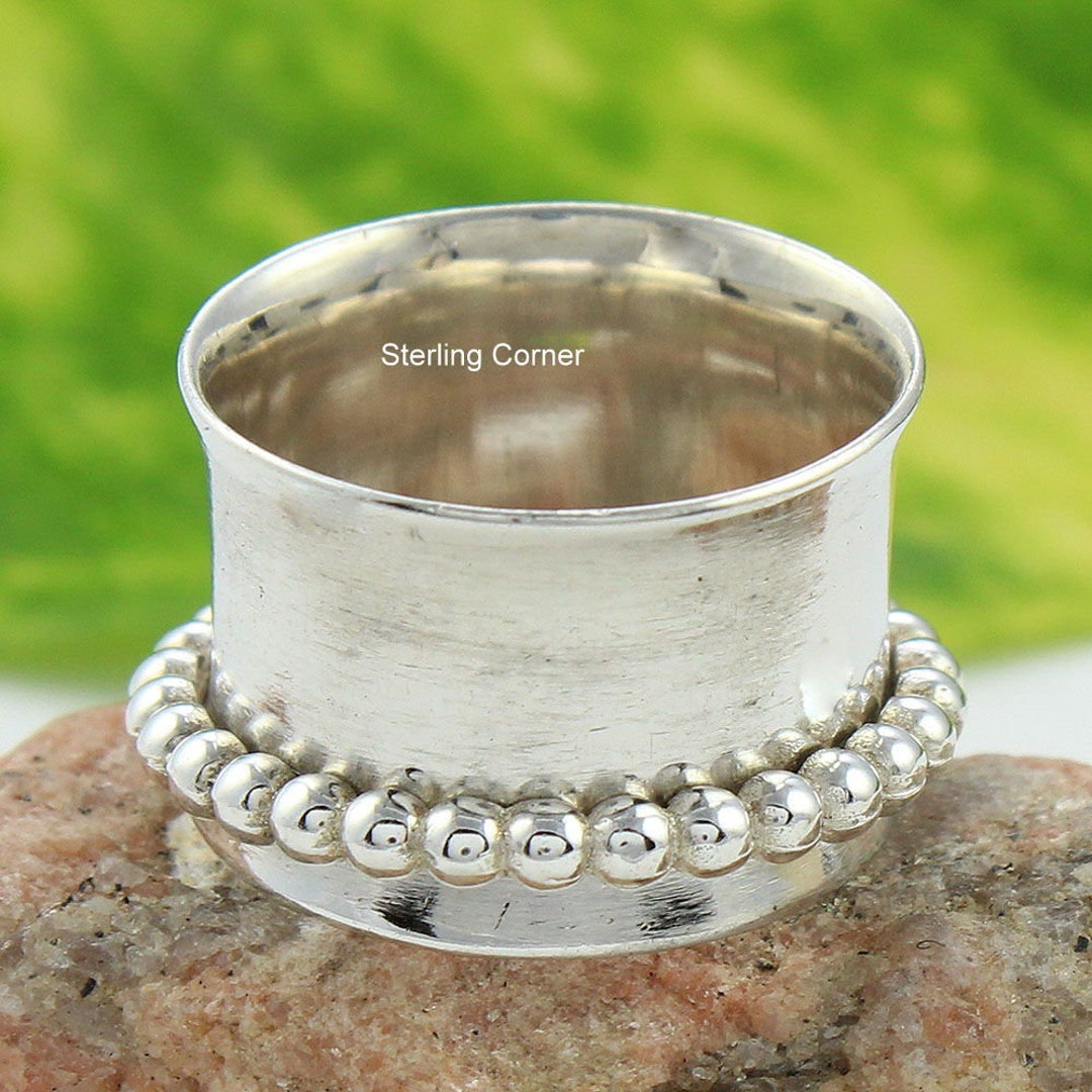 Simple Beauty Ring Silver Spinner Ring Meditation Ring spinning Ring ...