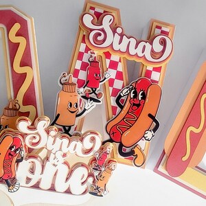 Hot Dog First Birthday Party Package, Hot Diggity Dog One 3d Letters ...