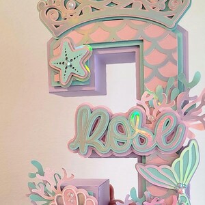 Mermaid Theme 3d Numbers, Table Centerpiece and Party Decorations, 10 ...