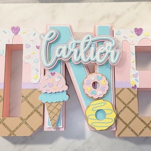 Sweet One First Birthday 3D Letters Sweets Theme Party - Etsy